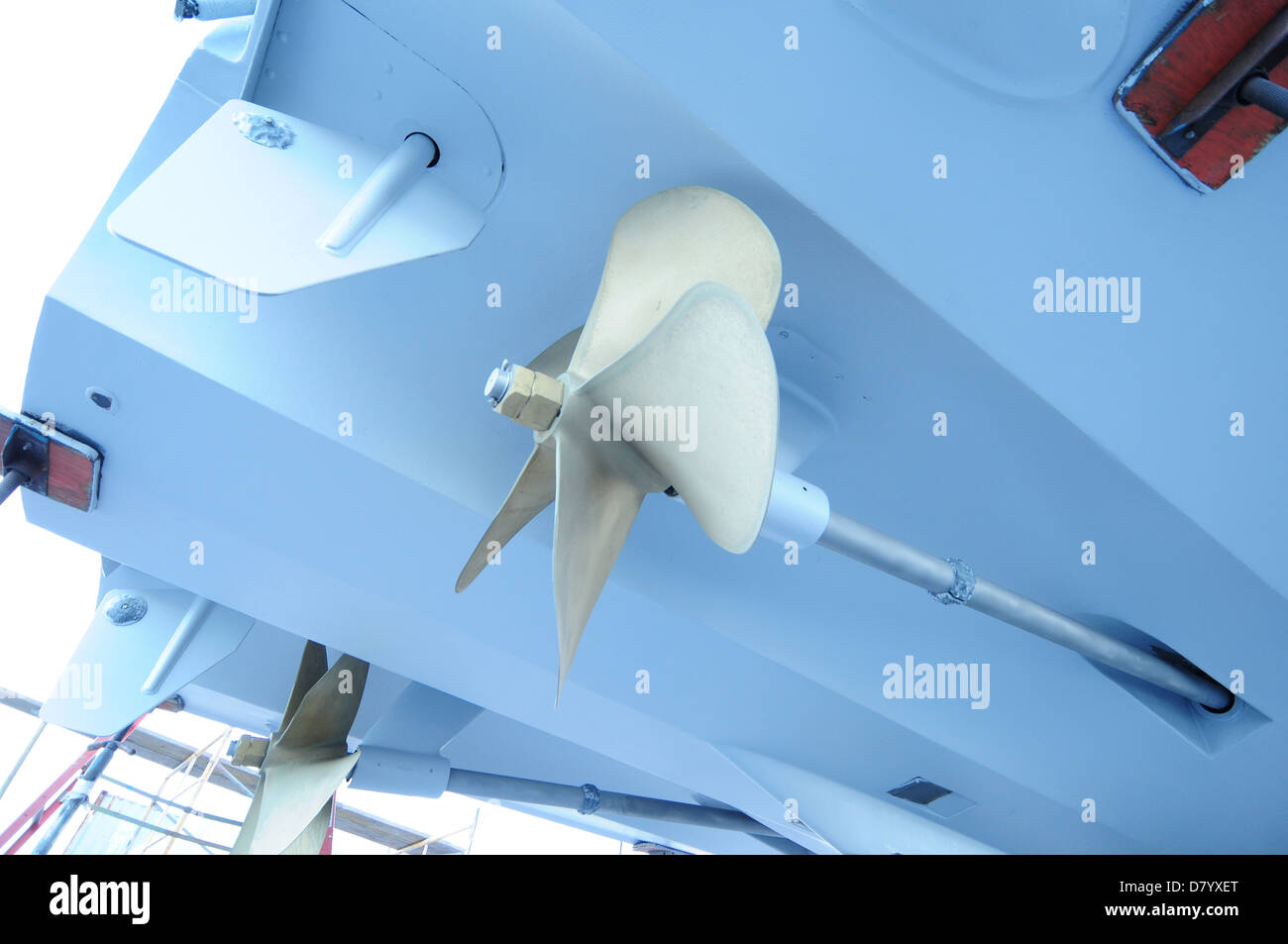 close up image of boat propeller Stock Photo - Alamy