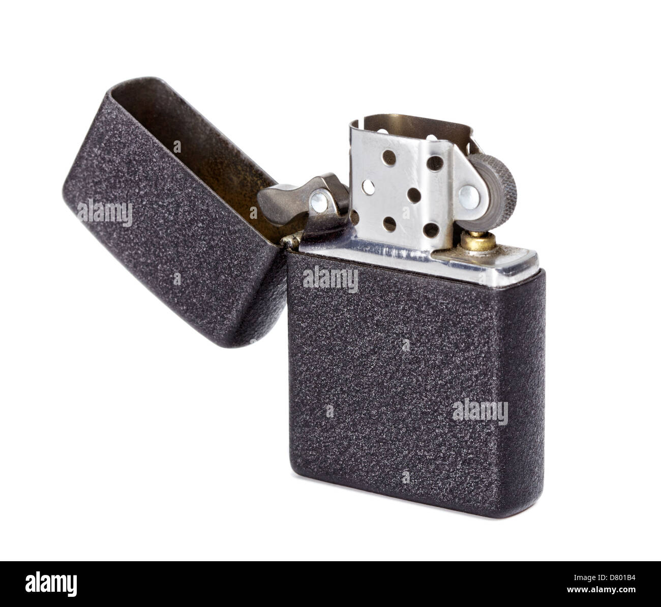 black metal gasoline lighter, isolated on white Stock Photo - Alamy