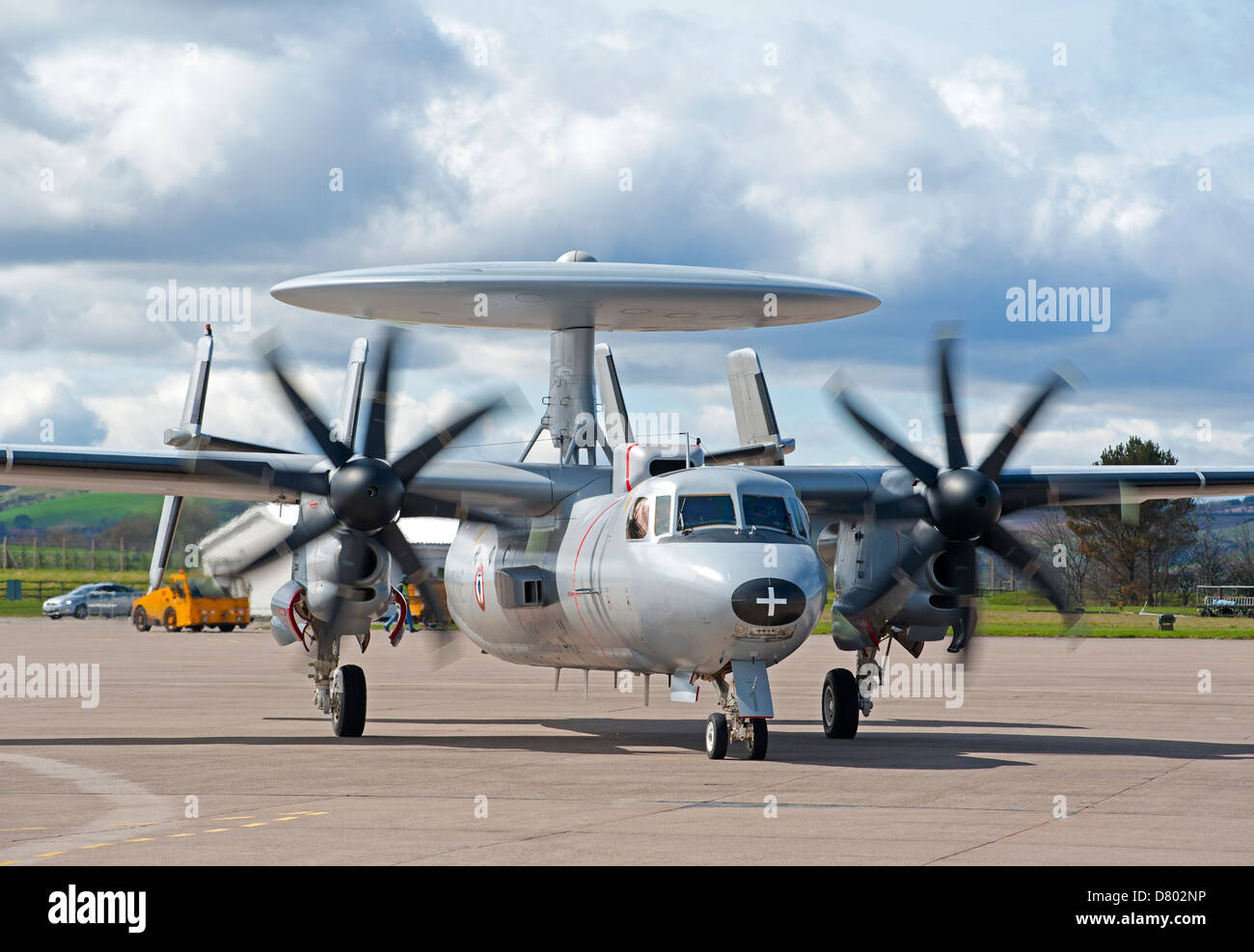 French Navy E-2C Hawkeye engaged in the UK based Joint Warrior exercise ...