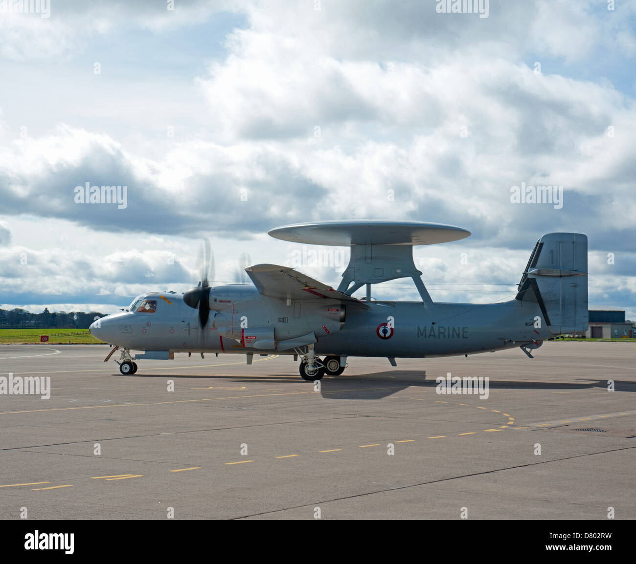 French Navy E-2C Hawkeye engaged in the UK based Joint Warrior exercise ...