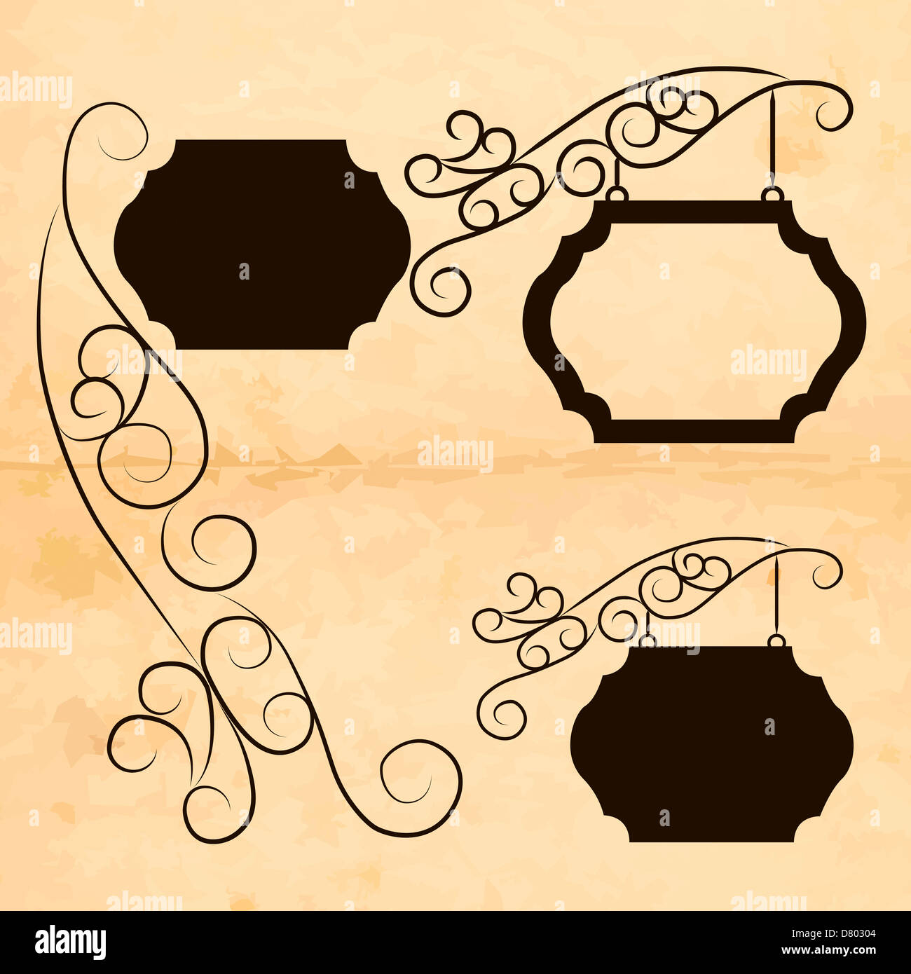 Vector set of ornamental and decoration signs Stock Photo - Alamy