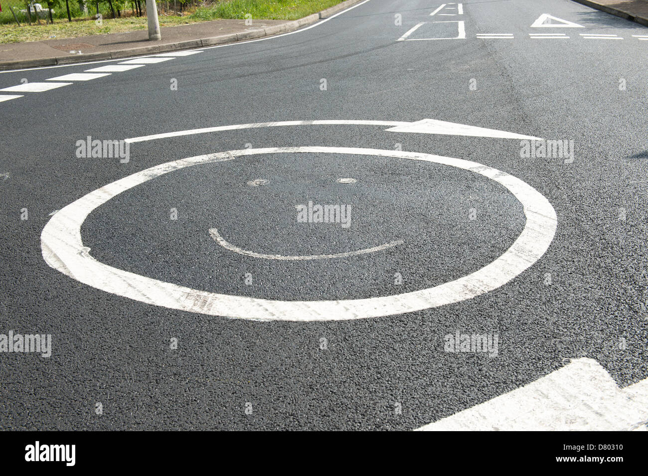 Mini roundabout sign hi-res stock photography and images - Alamy