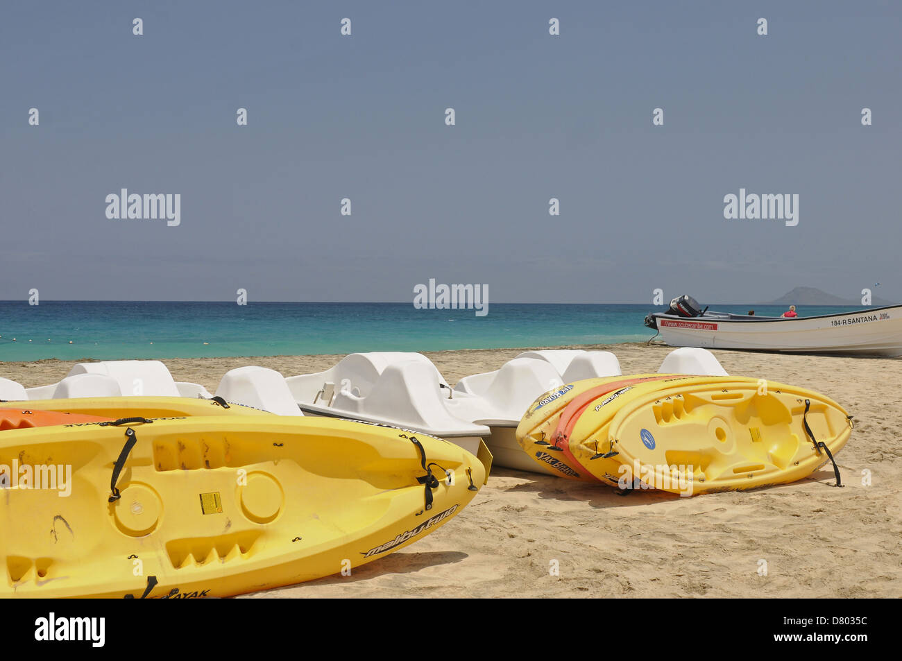 Ponta Preta beach Santa Maria Sal Cape Verde Stock Photo - Alamy