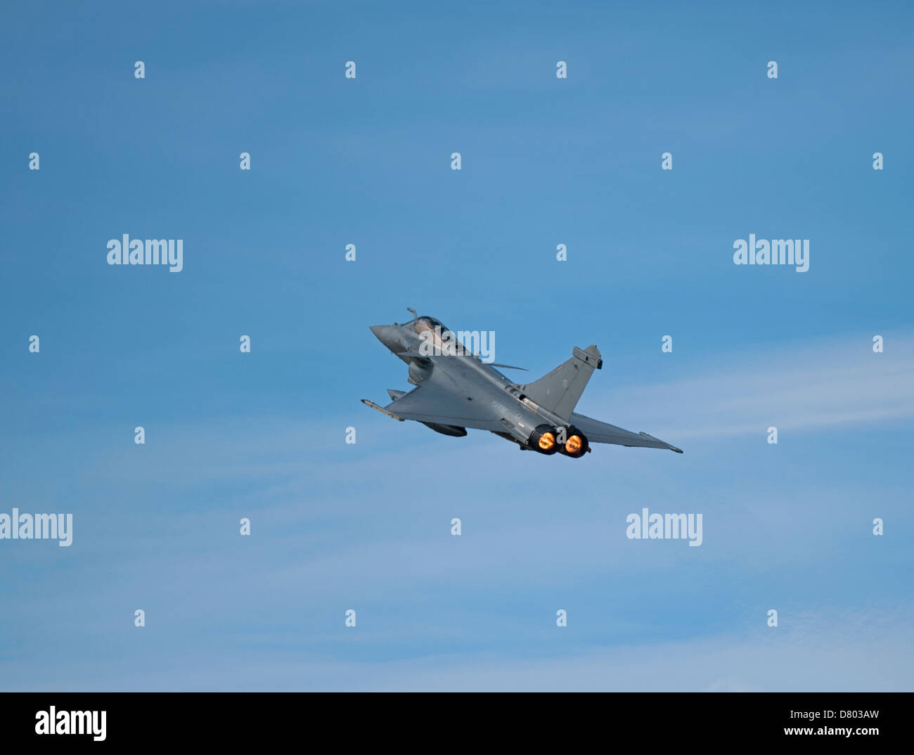 France - Navy Military Dassault Rafale M Aircraft on afterburners at ...