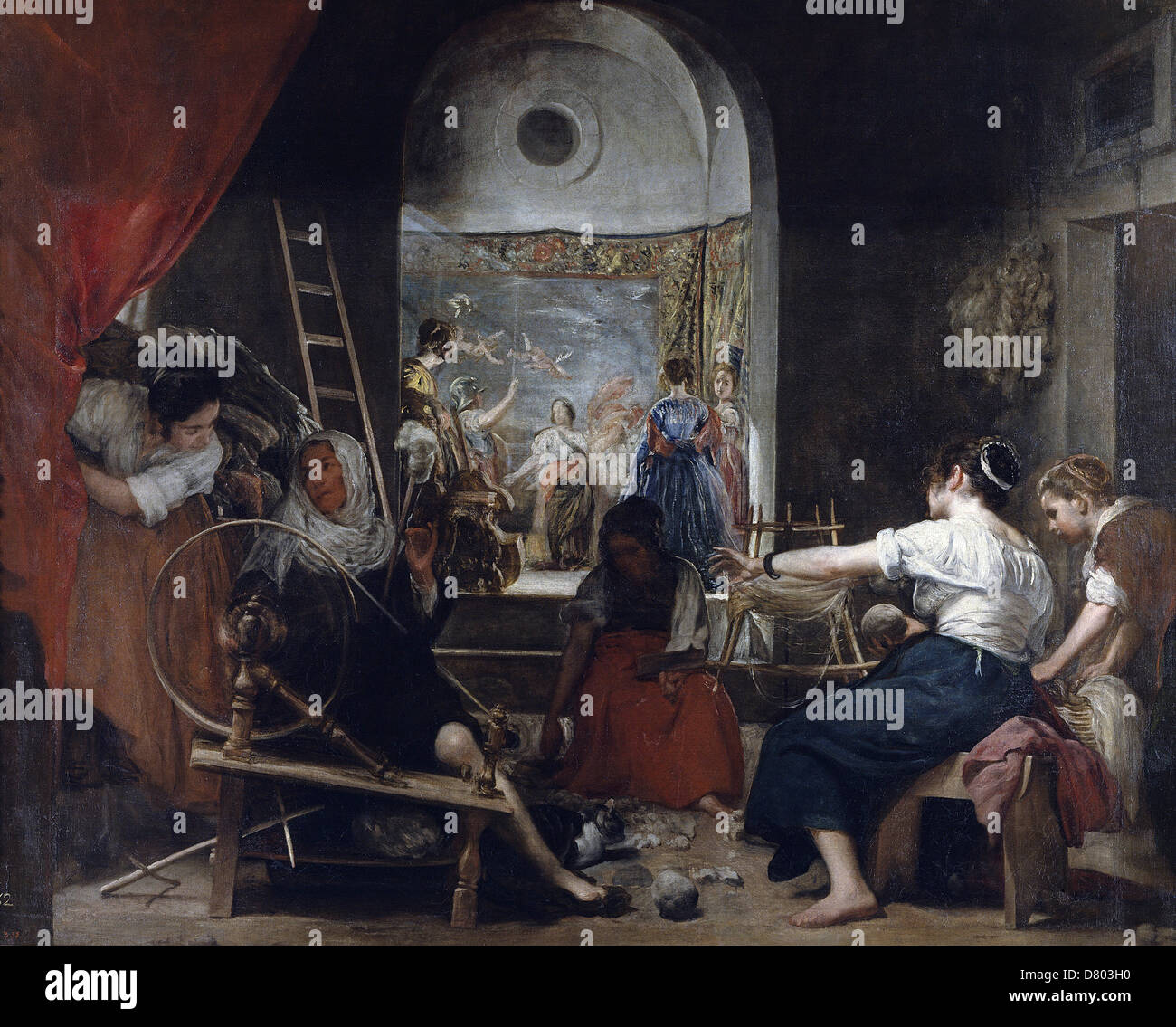 Diego Velazquez Las Hilanderas - The Spinners Prado museum - Madrid ...