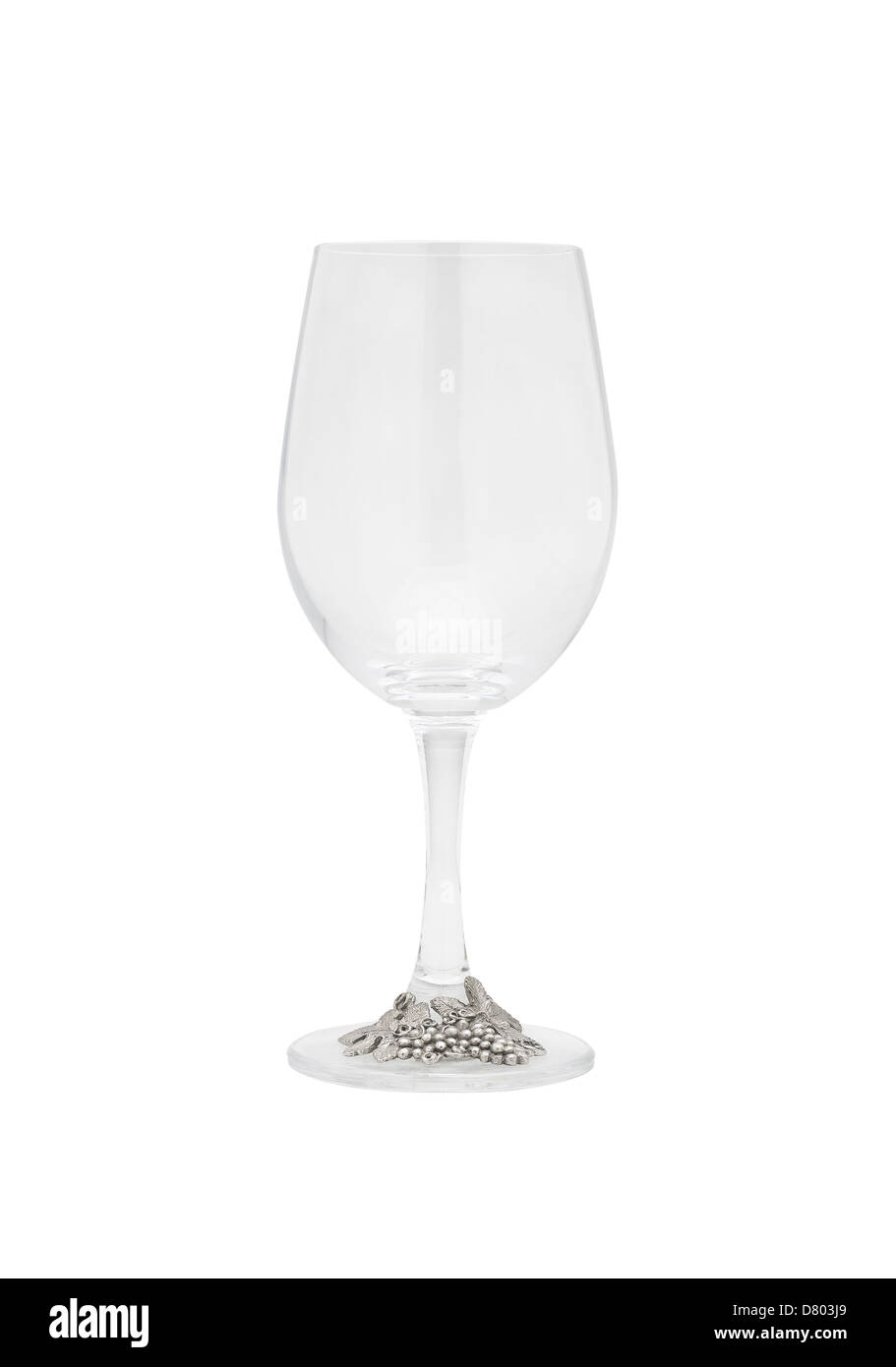 A luxury empty wine glass decorated by pewter Stock Photo - Alamy