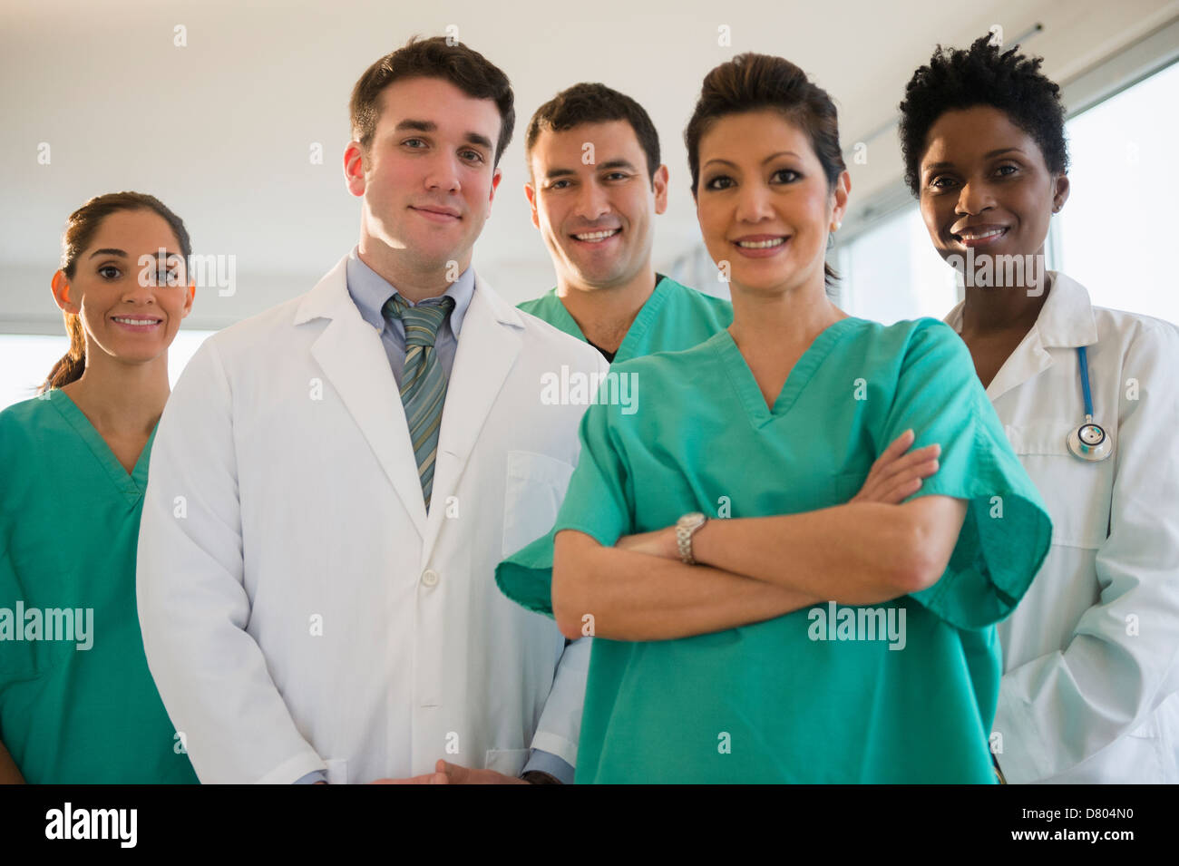 Happy hospital nurses hi-res stock photography and images - Alamy