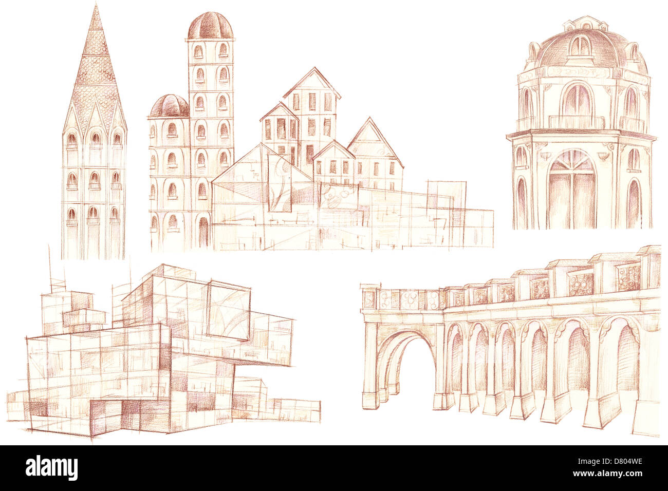 Charcoal drawing building hi-res stock photography and images - Alamy