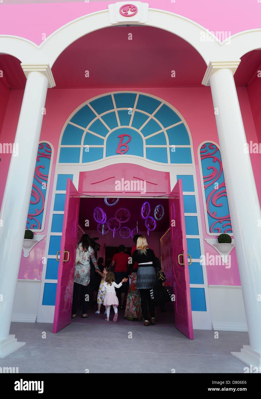 Berlin, Germany, 16 May 2013. People enter the just opened Barbie ...