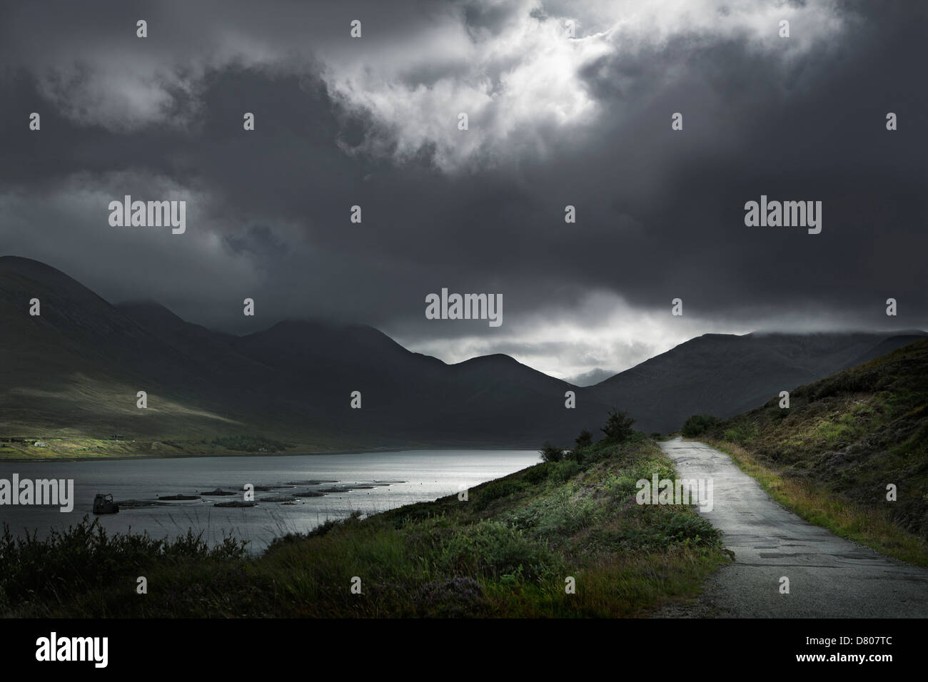 Storm clouds over rural landscape Stock Photo - Alamy