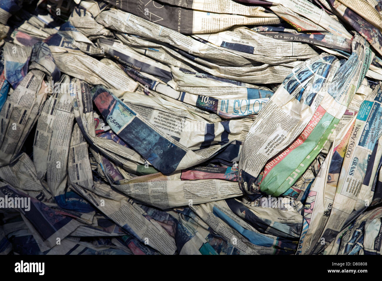 Bundle of Newspapers Stock Photo - Alamy