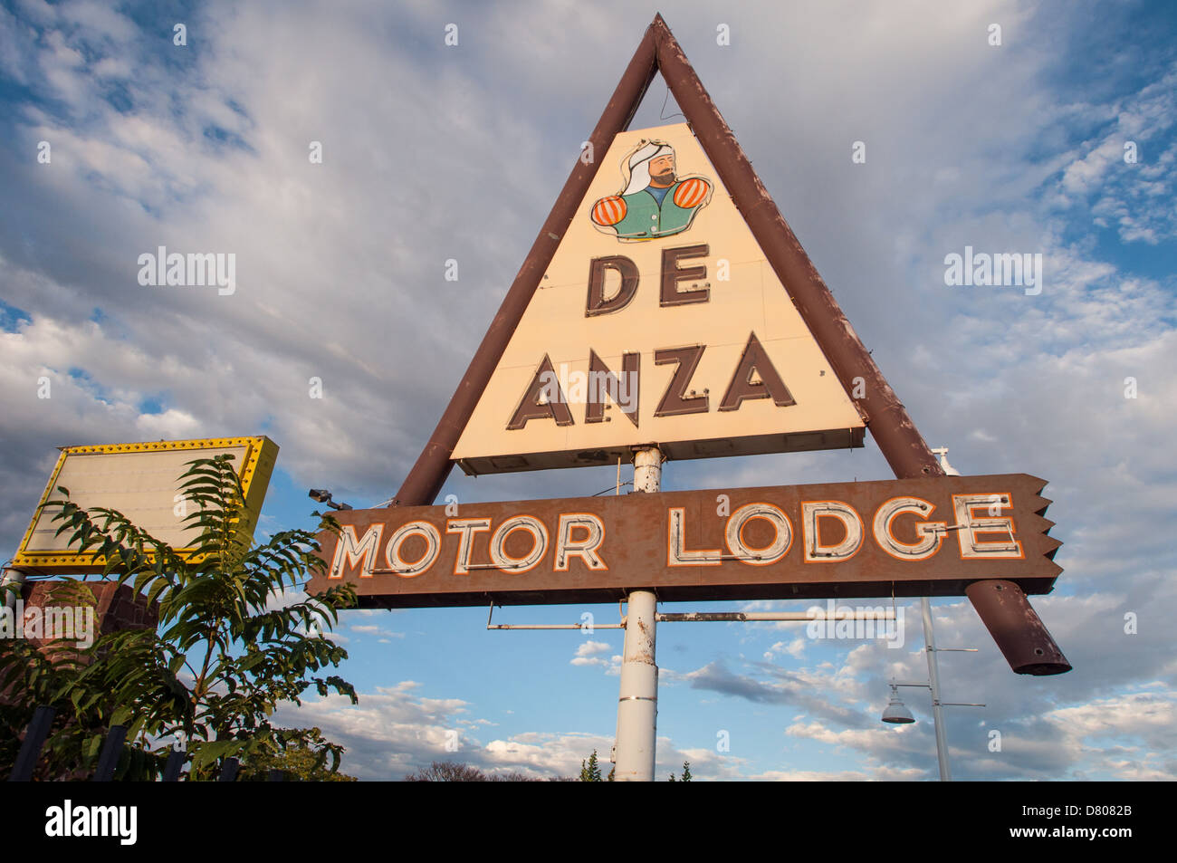 The De Anza Motor Lodge sign along Central Ave. in the Nob Hill section ...