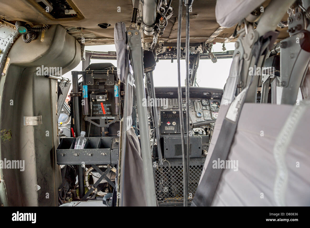 A menacing looking Black Hawk helicopter at an air show in Australia ...