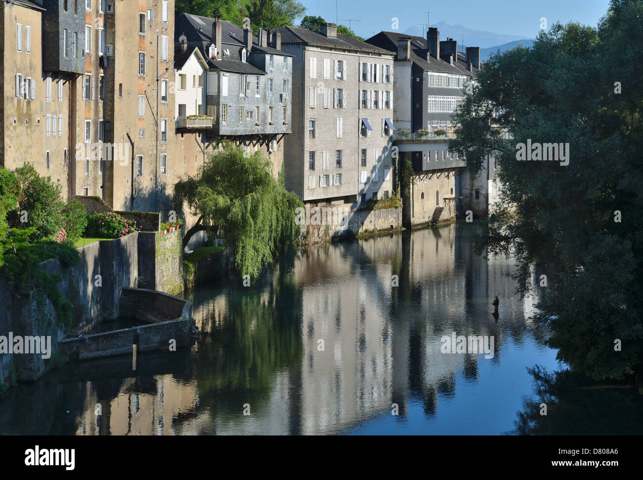 Summer view of the French town, Pays Basque Stock Photo - Alamy