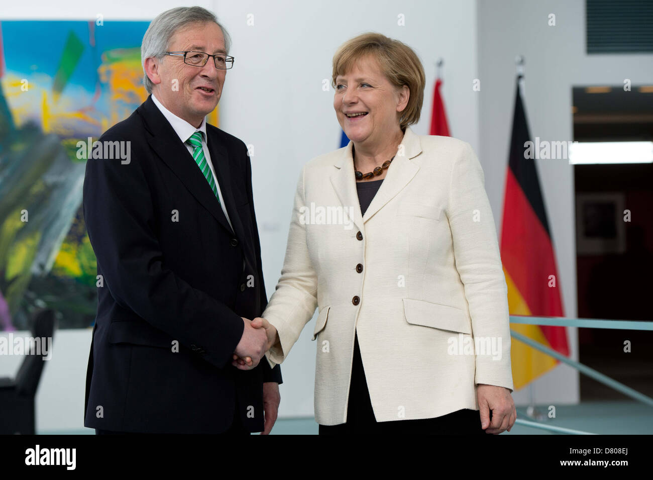 German Chancellor Angela Merkel meets Luxembourg Premier Jean-Claude ...