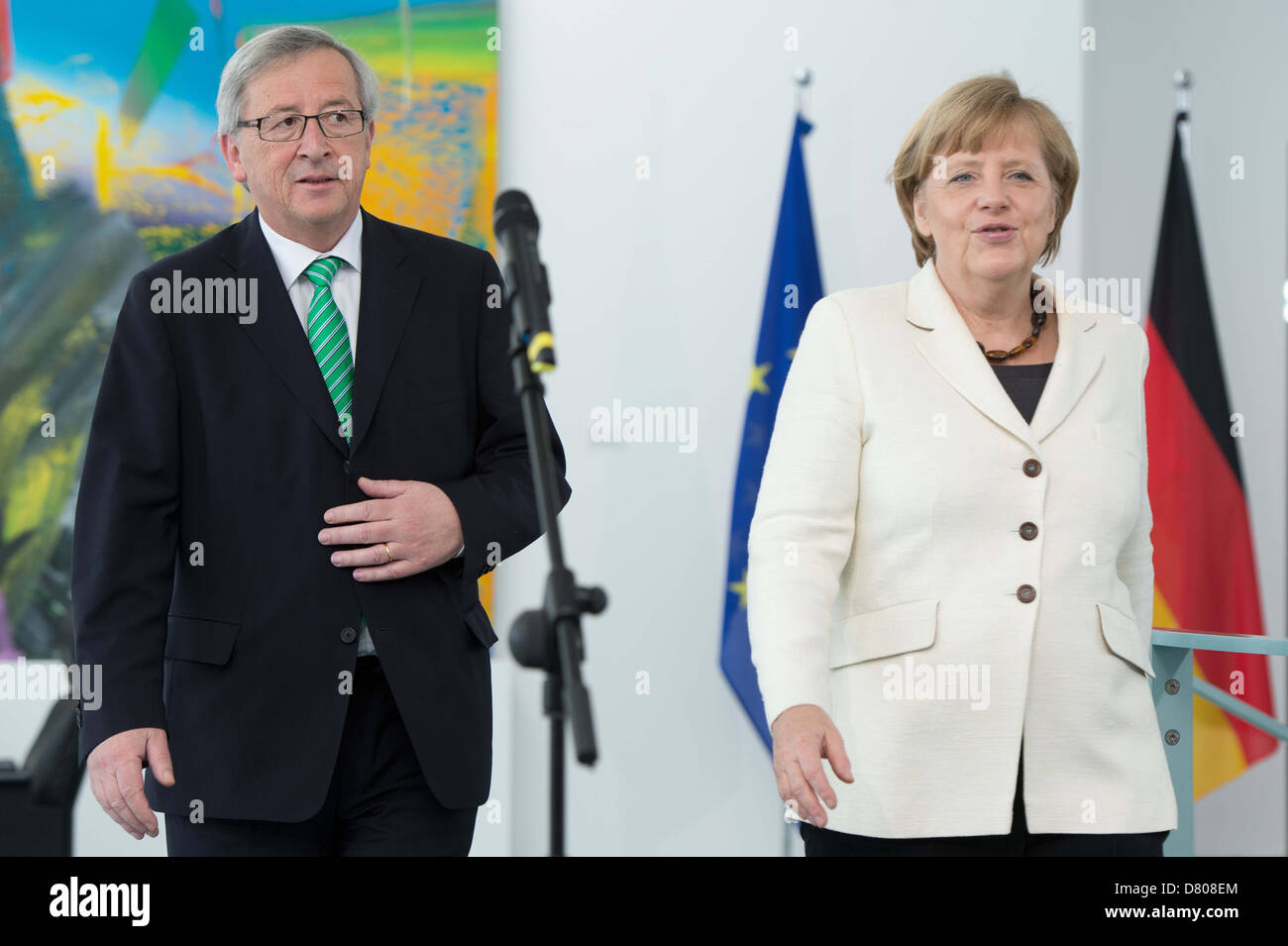 German Chancellor Angela Merkel meets Luxembourg Premier Jean-Claude ...