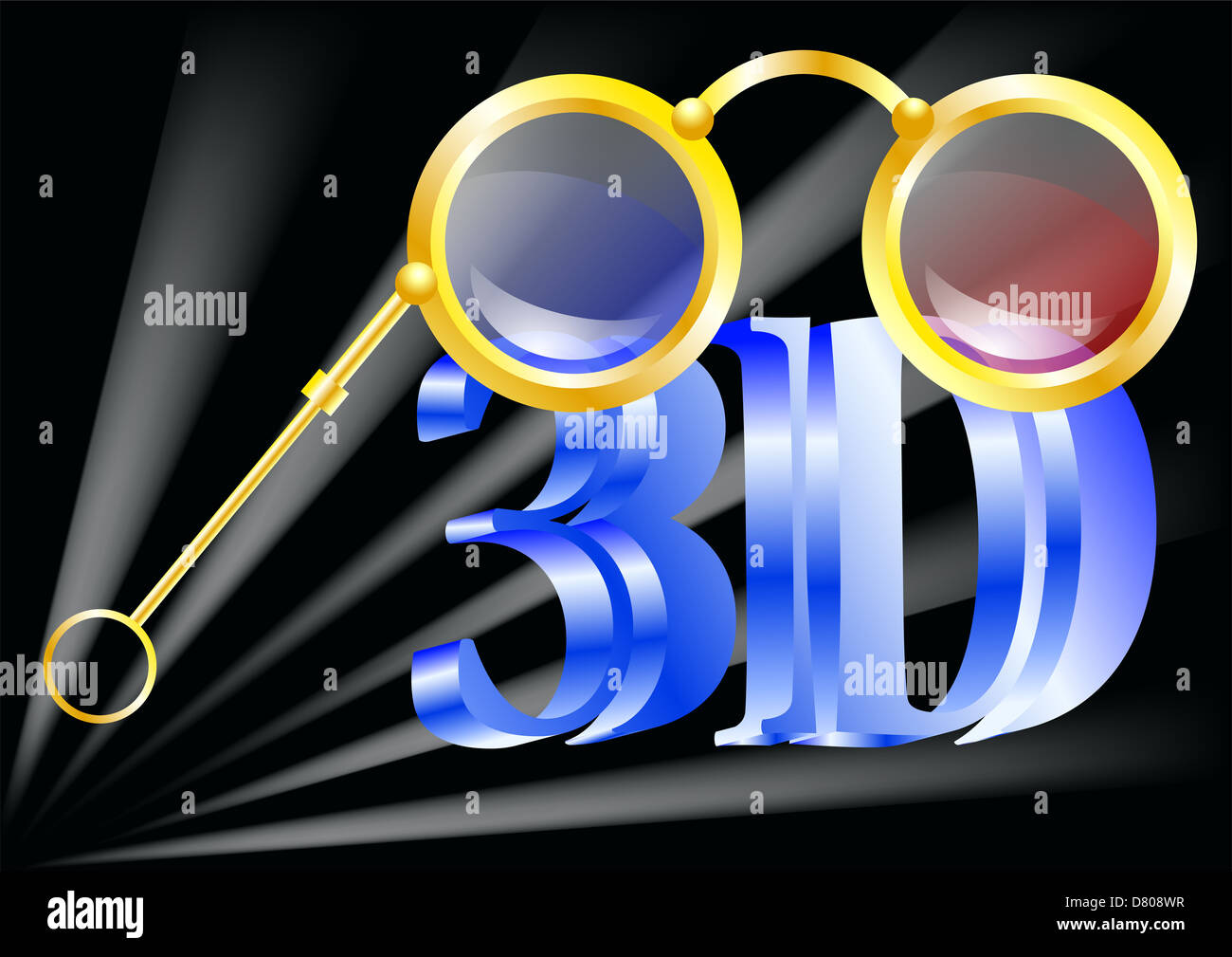 3d cinema. abstract background with 3d glasses Stock Photo - Alamy
