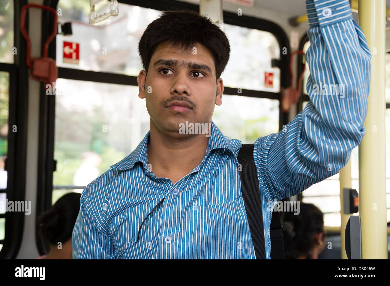 Man in window of bus india hi-res stock photography and images - Alamy