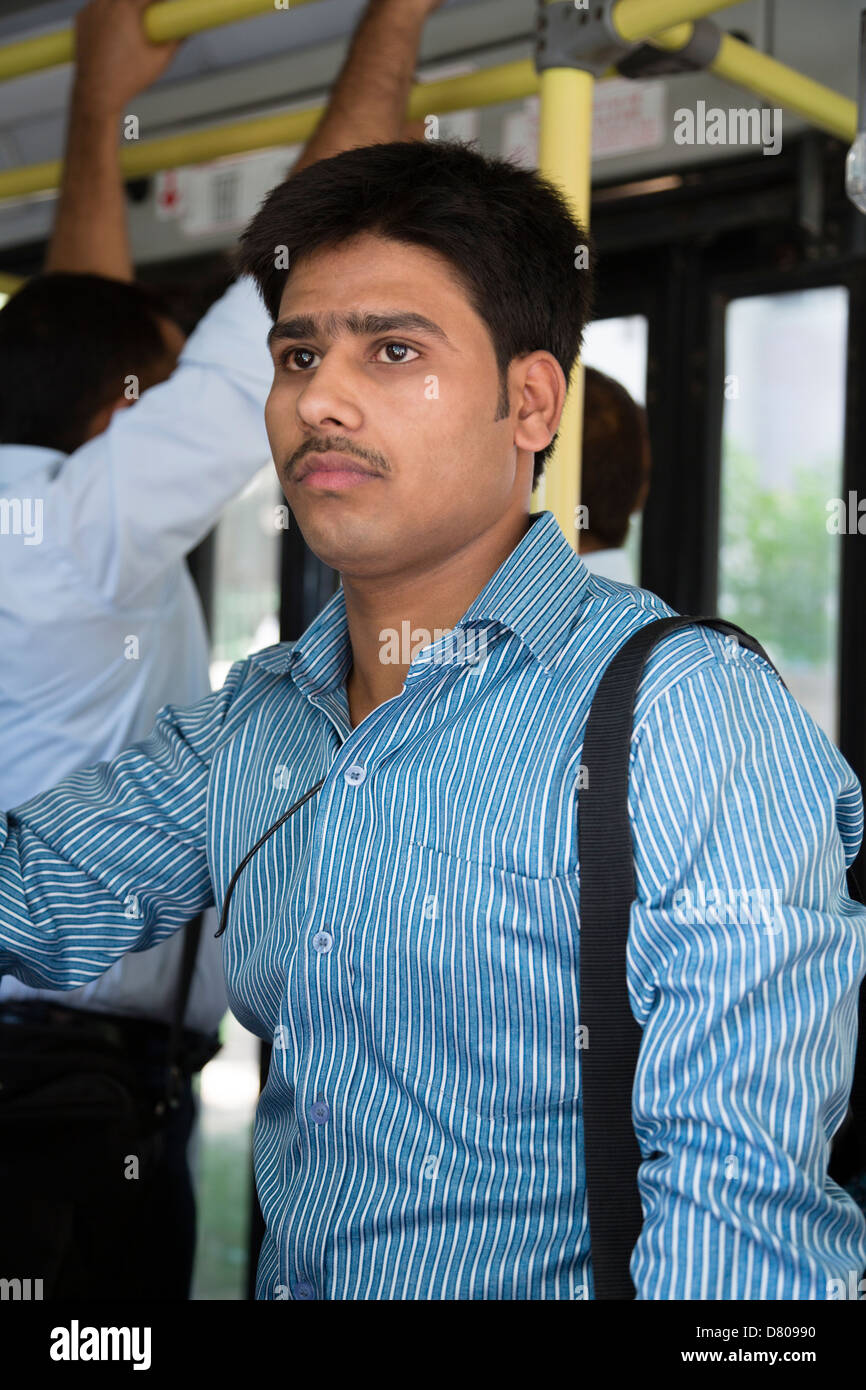 Man in window of bus india hi-res stock photography and images - Alamy