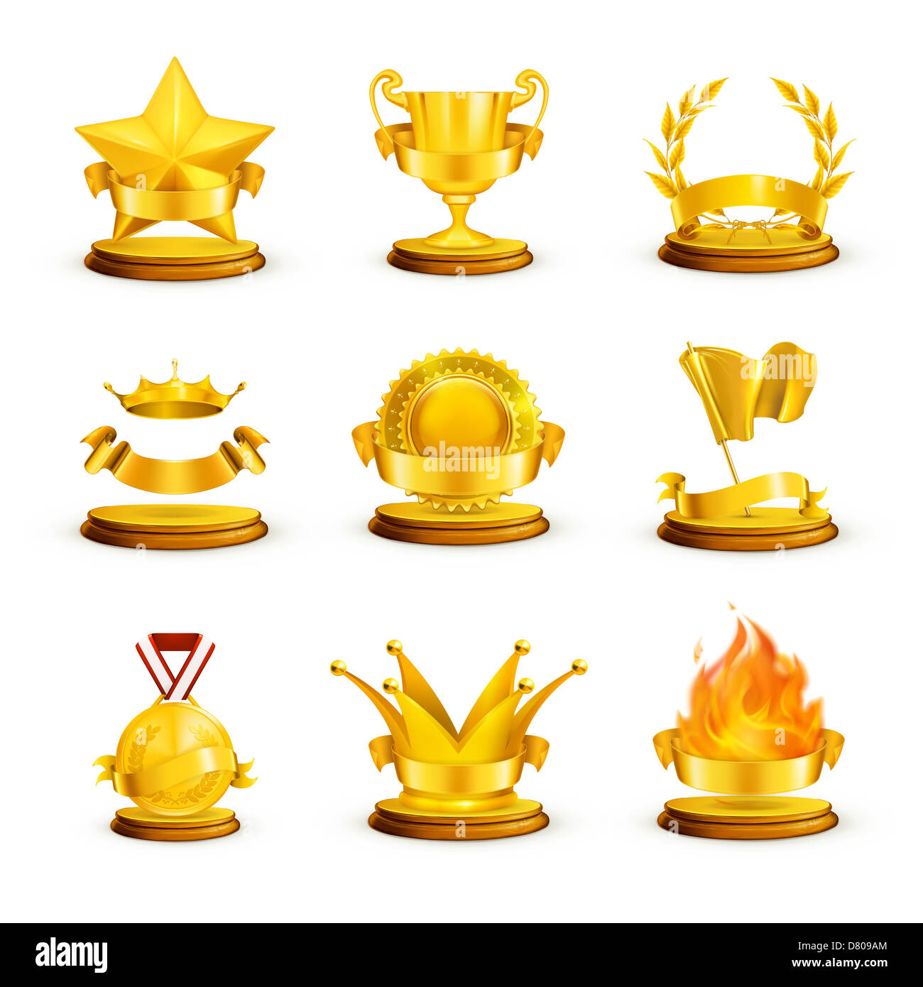 Gold awards, set Stock Photo - Alamy