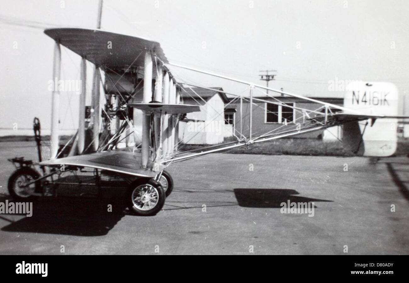 A photograph of Ray Fife's airplane, N4161K, a Curtiss aircraft. The ...