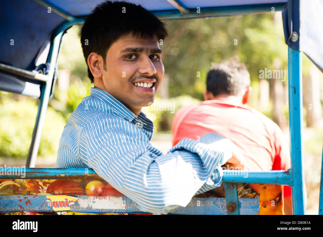 Happy rickshaw driver, portrait hi-res stock photography and images - Alamy
