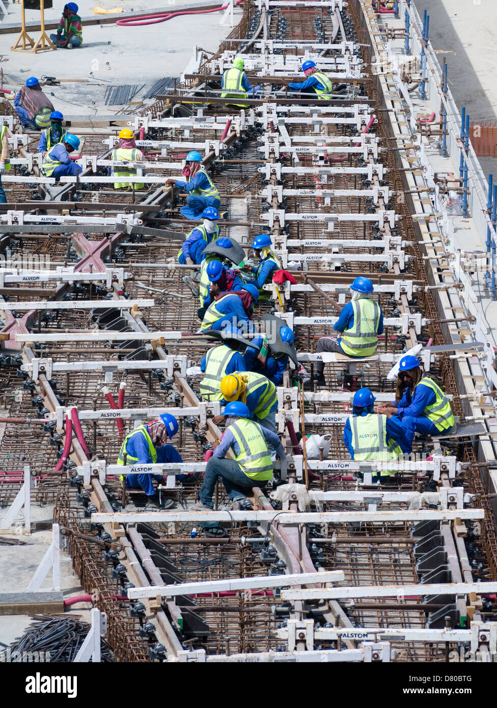 Dubai metro construction hi-res stock photography and images - Alamy