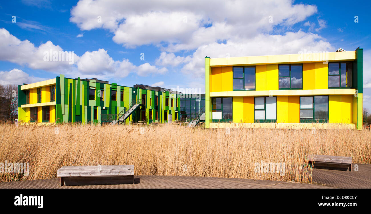 Colourful buildings and architecture at Nottingham Science Park Stock ...