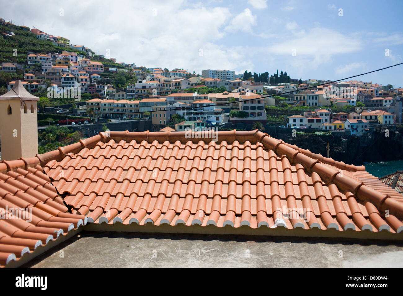 The view over rooftops at Camara De Lobos, Madeira Stock Photo - Alamy