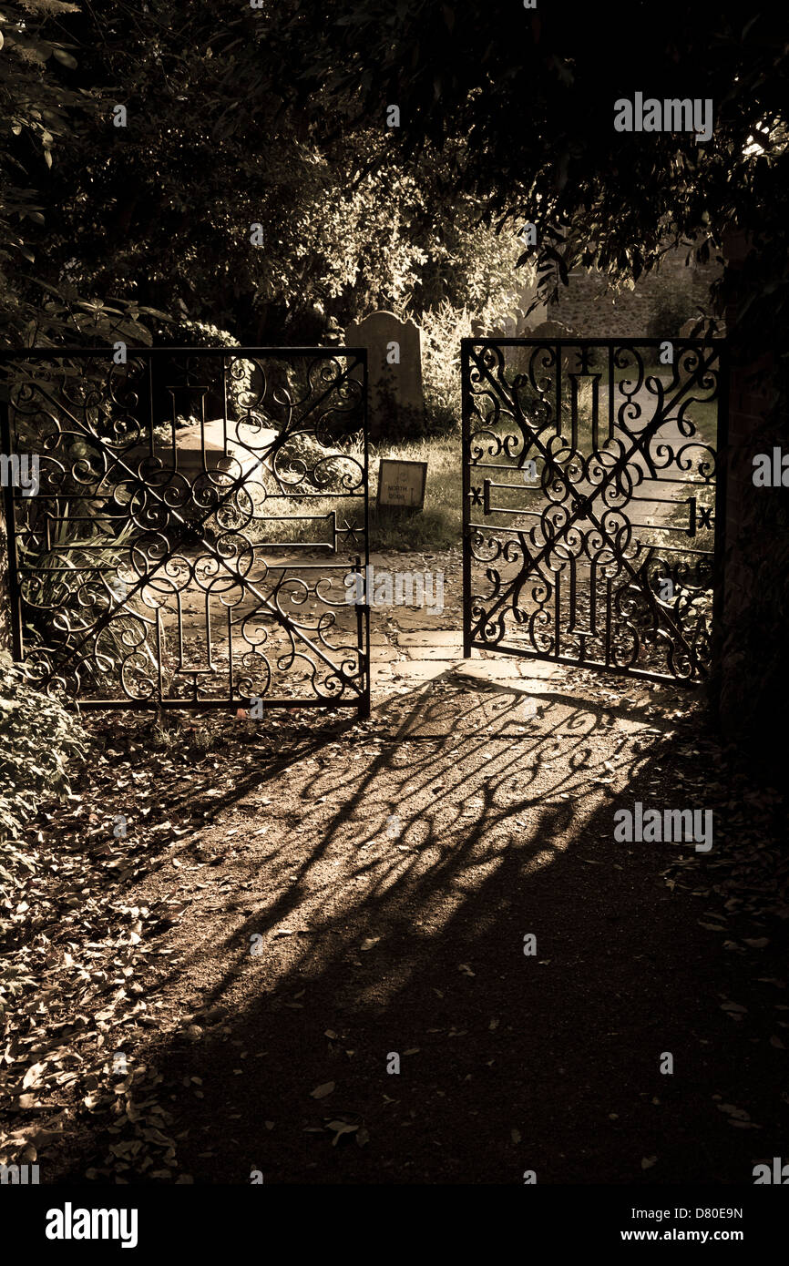 Wrought iron gate hi-res stock photography and images - Alamy