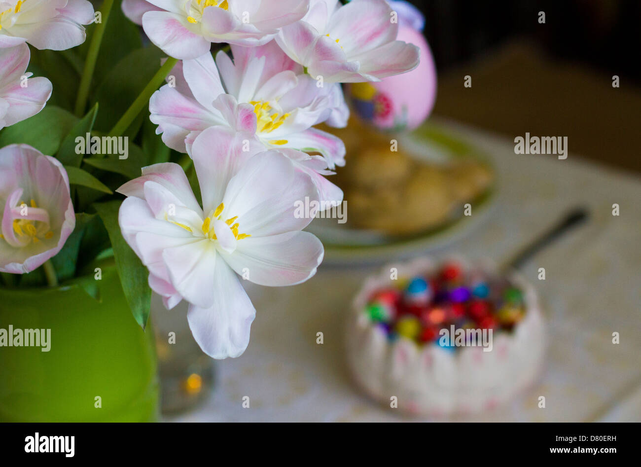 Superb traditional Romanian easter table Stock Photo - Alamy