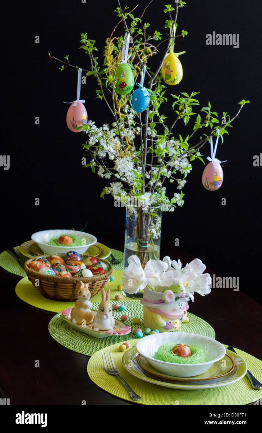 Superb traditional Romanian easter table Stock Photo - Alamy
