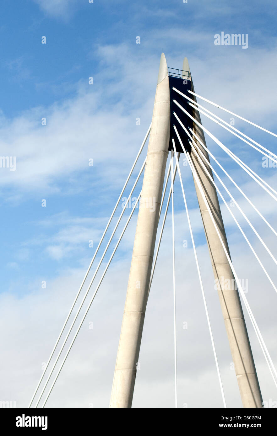 Struts of the Marine Way bridge in Southport, England Stock Photo - Alamy