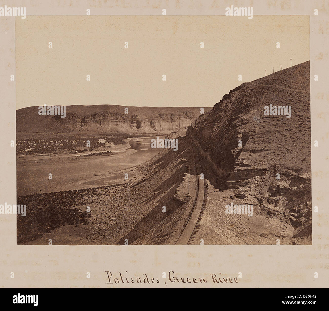 This historic image showcases the Palisades along the Green River in ...
