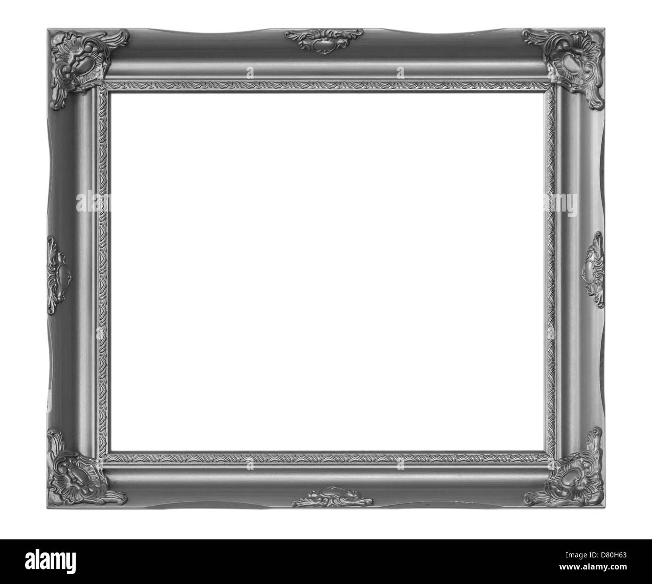 Old black antique frame isolated white background Stock Photo - Alamy