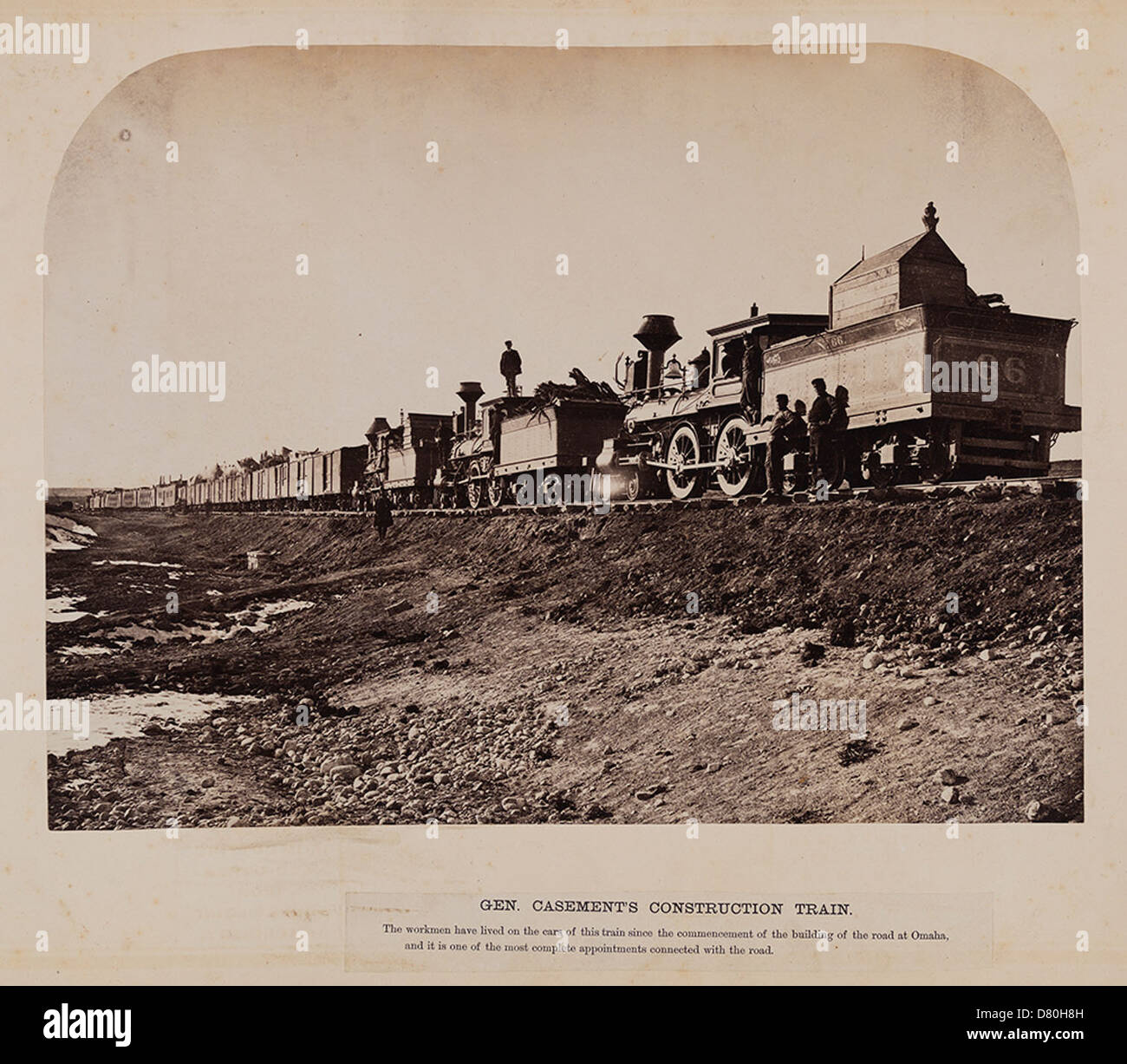 This photo captures General Casement’s construction train, used for ...