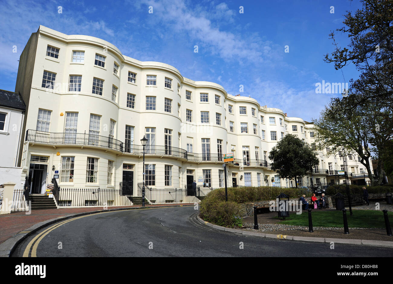 Regency & Georgian stucco style houses at Liverpool Terrace Worthing ...