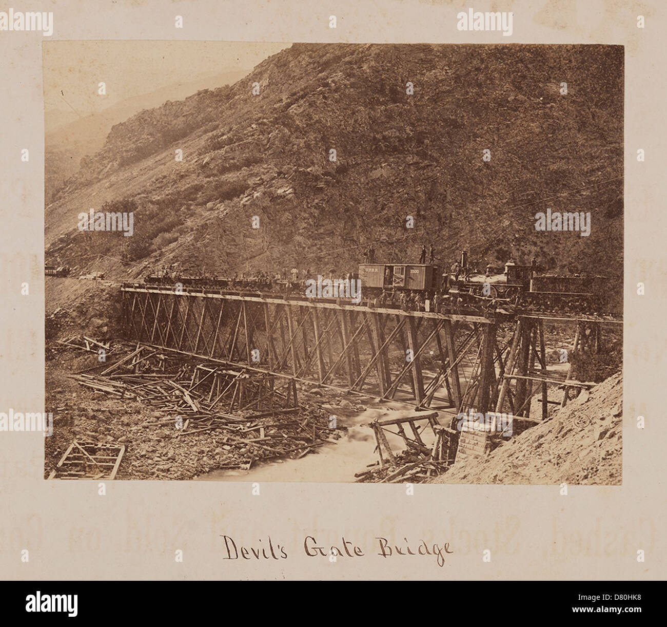Devil's Gate Bridge in the U.S. West is a historic railroad bridge with ...