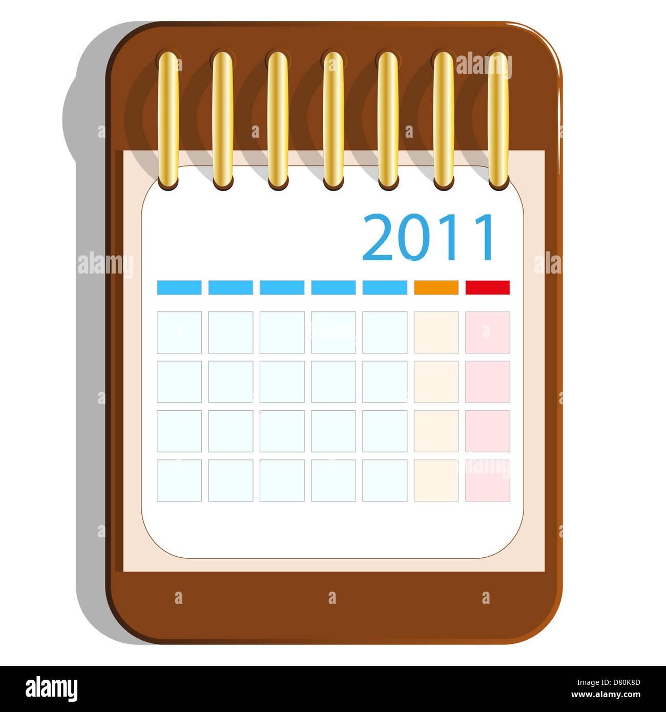Day and month calendar Cut Out Stock Images & Pictures - Alamy