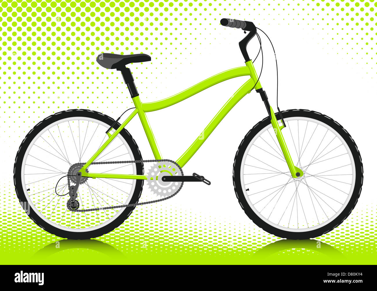 Bicycle on a white background. Vector Stock Photo - Alamy