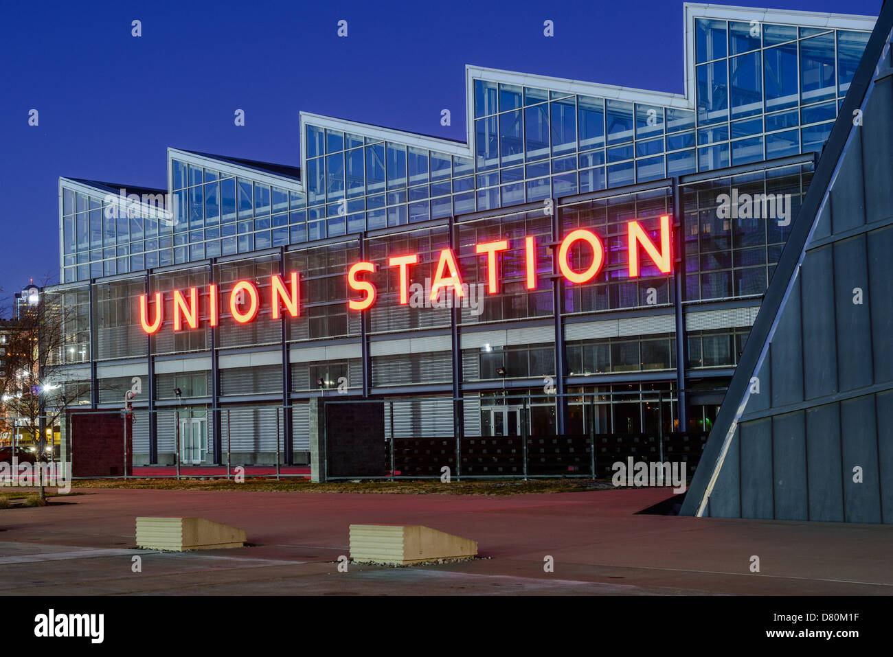Photograph of the sign outside Kansas City's Union Station Amtrak ...