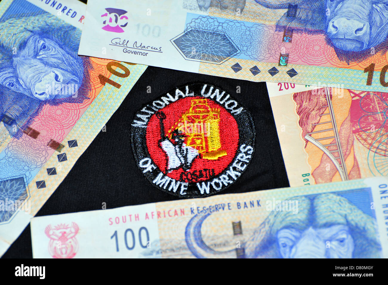 Images of the logo of the South African NUM (National Union of Miners ...