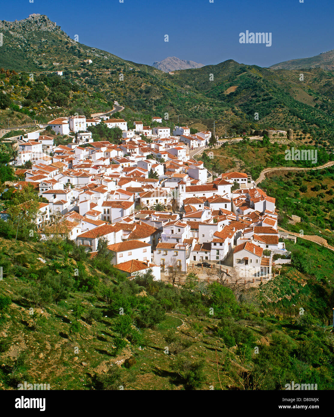 Benadalid white village, Malaga Province, Andalucia, Spain Stock Photo ...