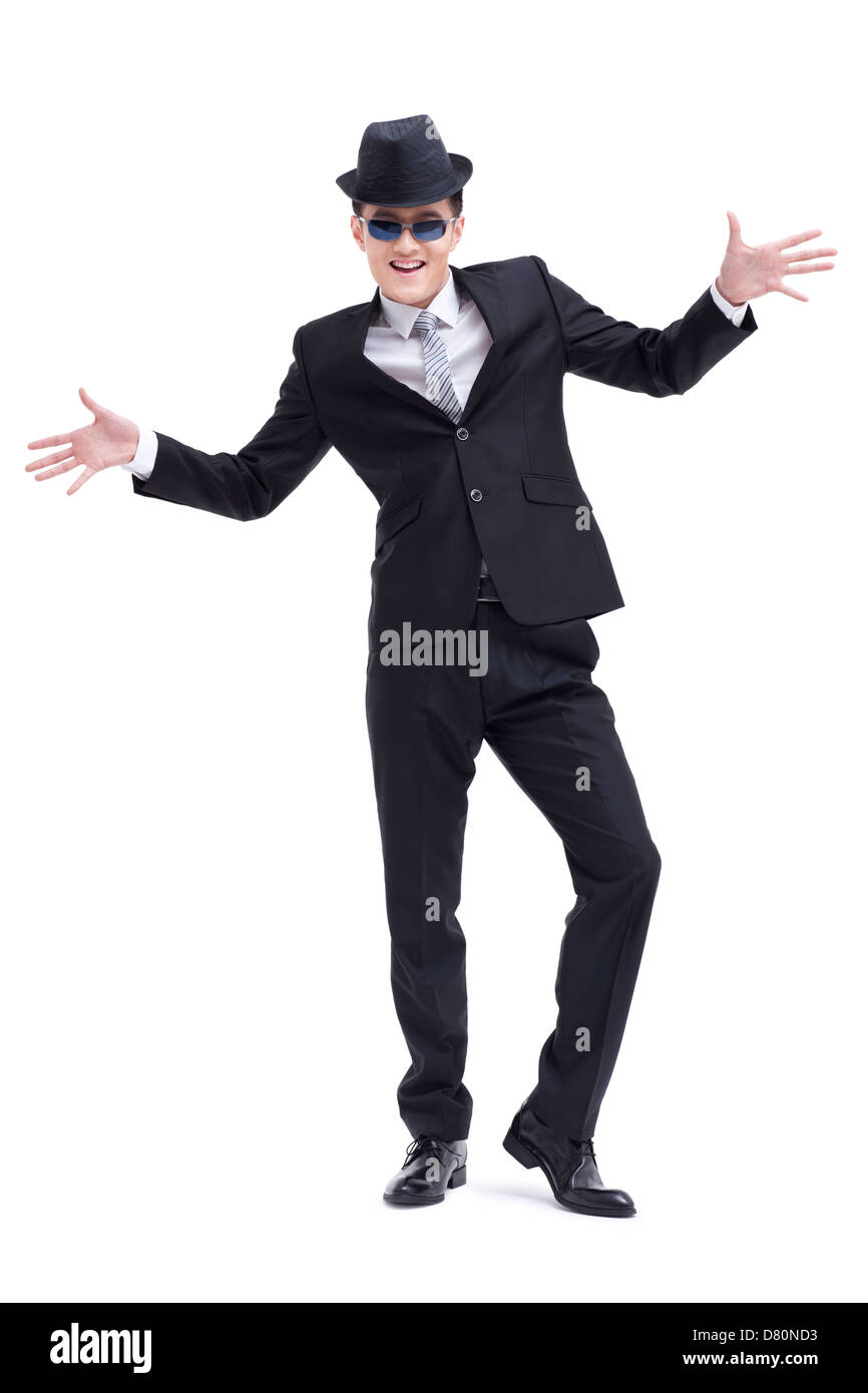 Cool businessman dancing Stock Photo - Alamy