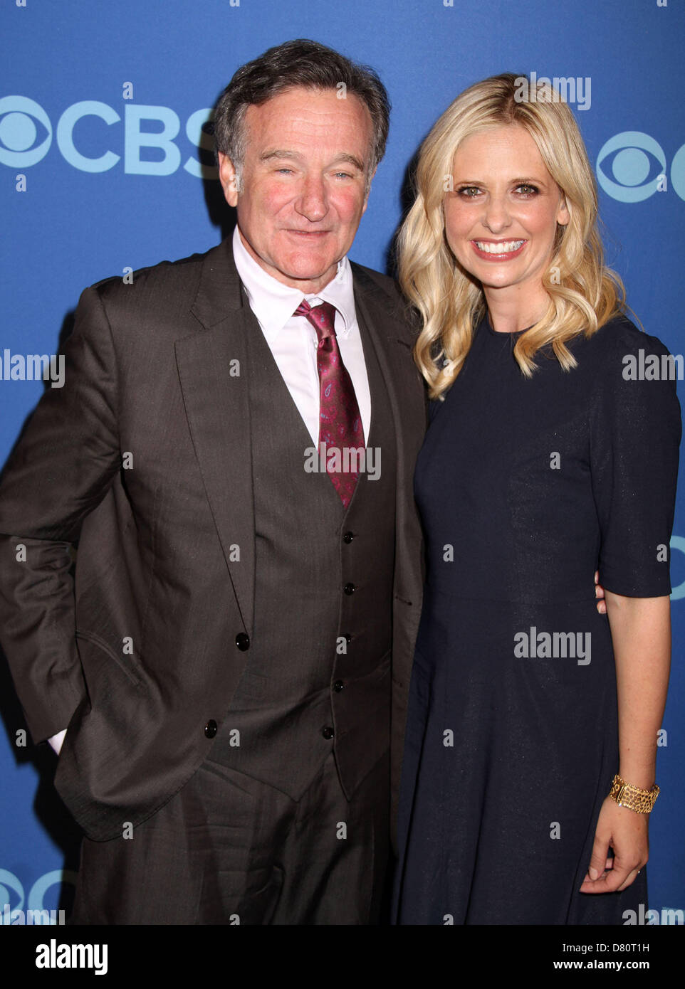 New York, USA. 15th May 2013. Actors ROBIN WILLIAMS and SARAH MICHELLE ...