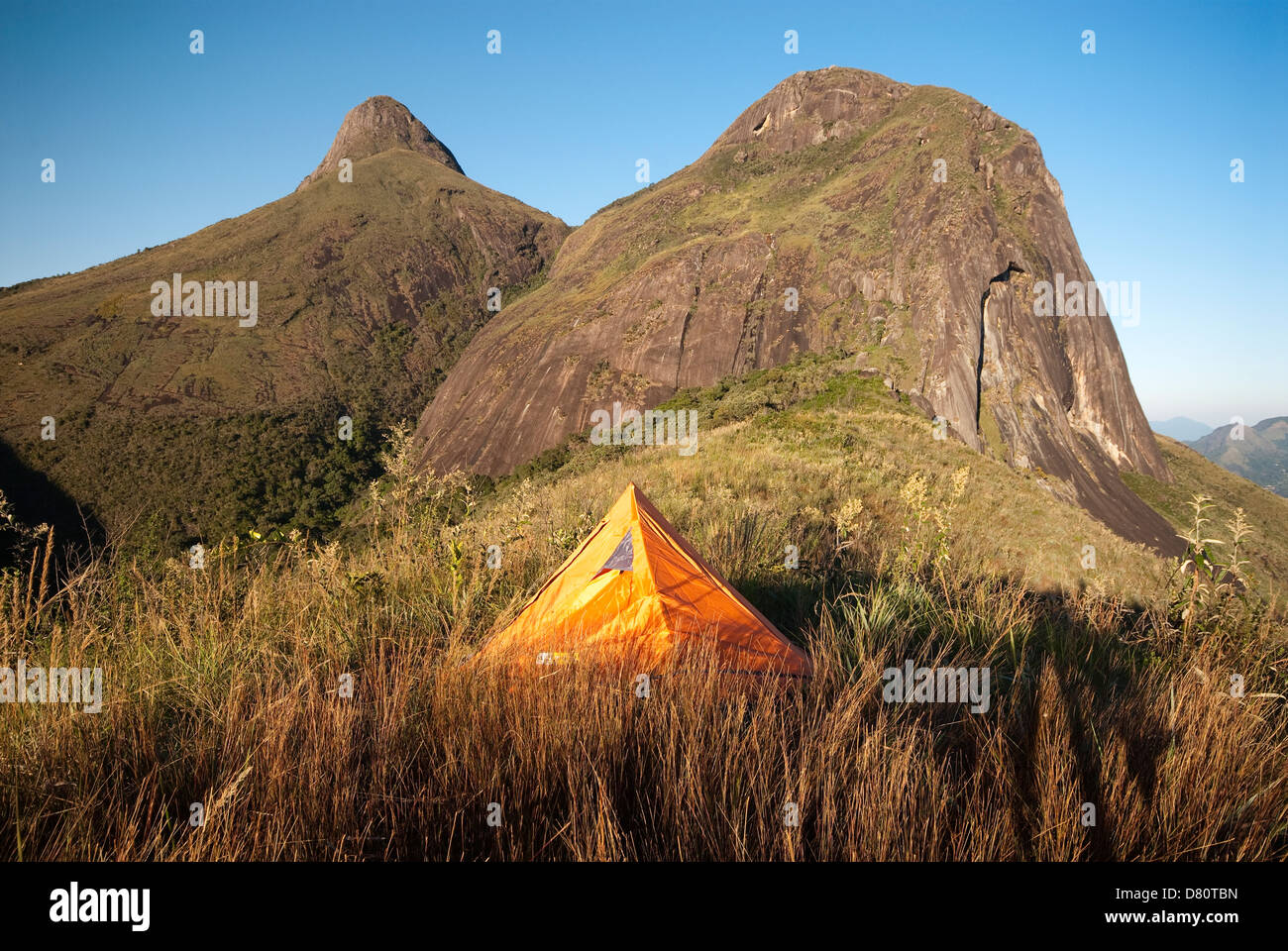 Camping Serra dos Orgaos National Park Brazil Pico do alcobaça ( left ...