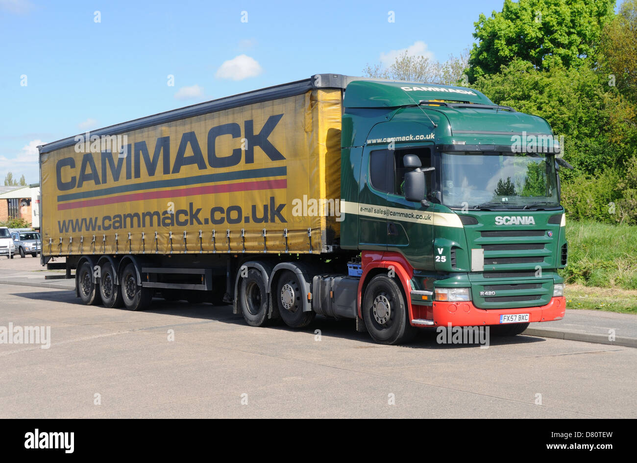 A Scania R420 tractor unit and trailer in the livery of N. C. Cammack ...