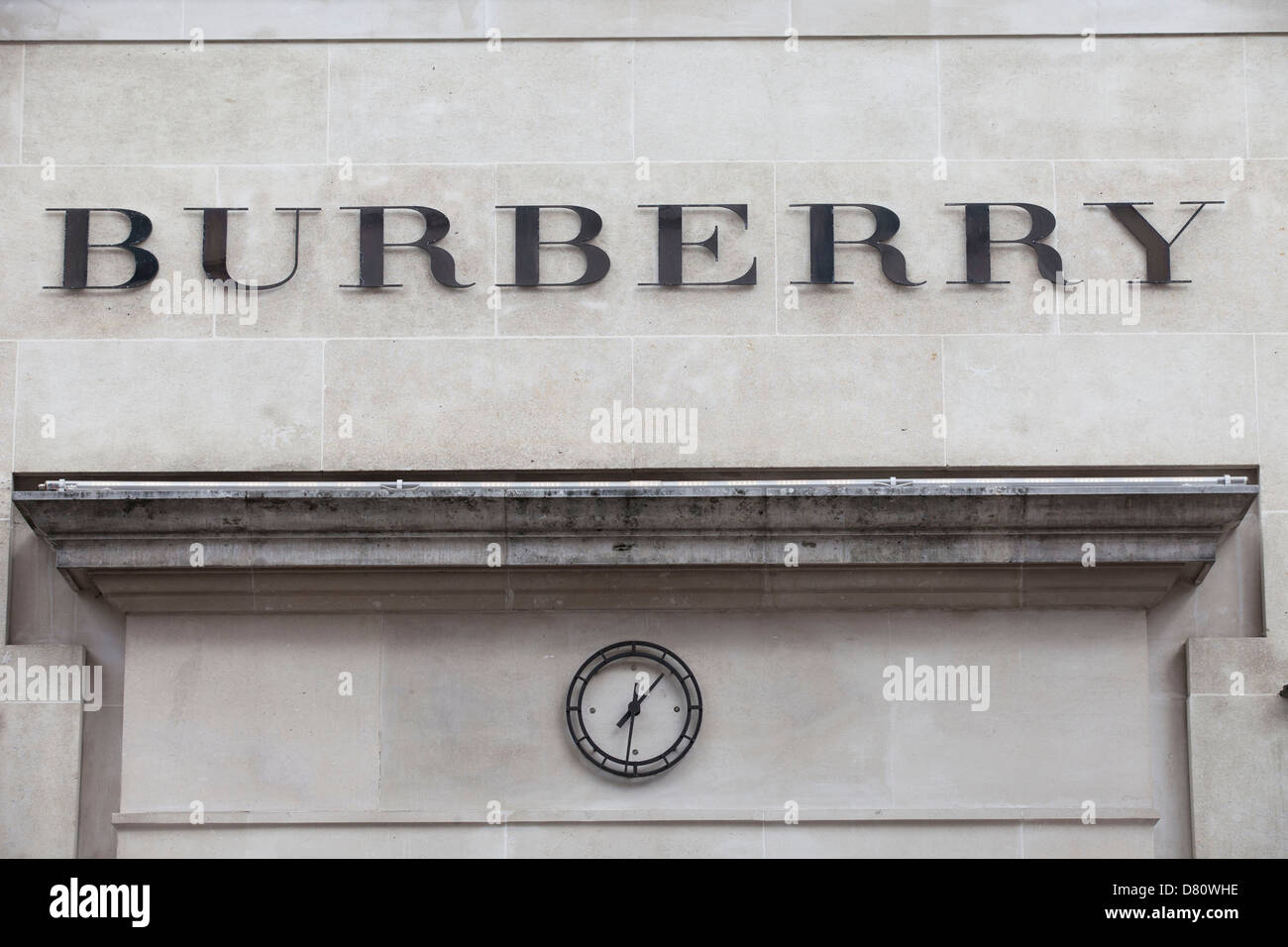 Sign for high end fashion and exclusive brand Burberry Stock Photo - Alamy