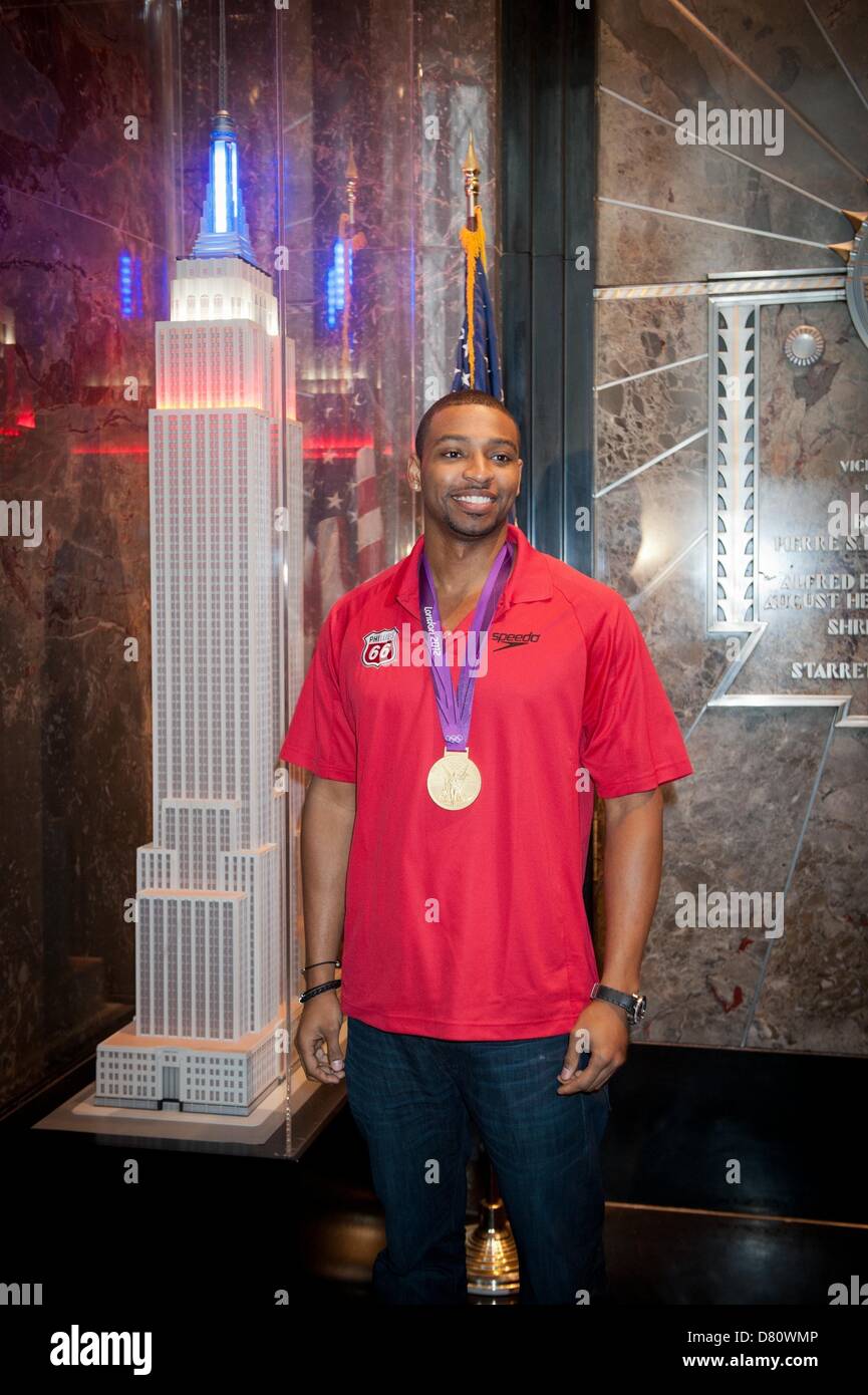 New York, USA. 16th May 2013. The Empire State Building hosts Olympic ...