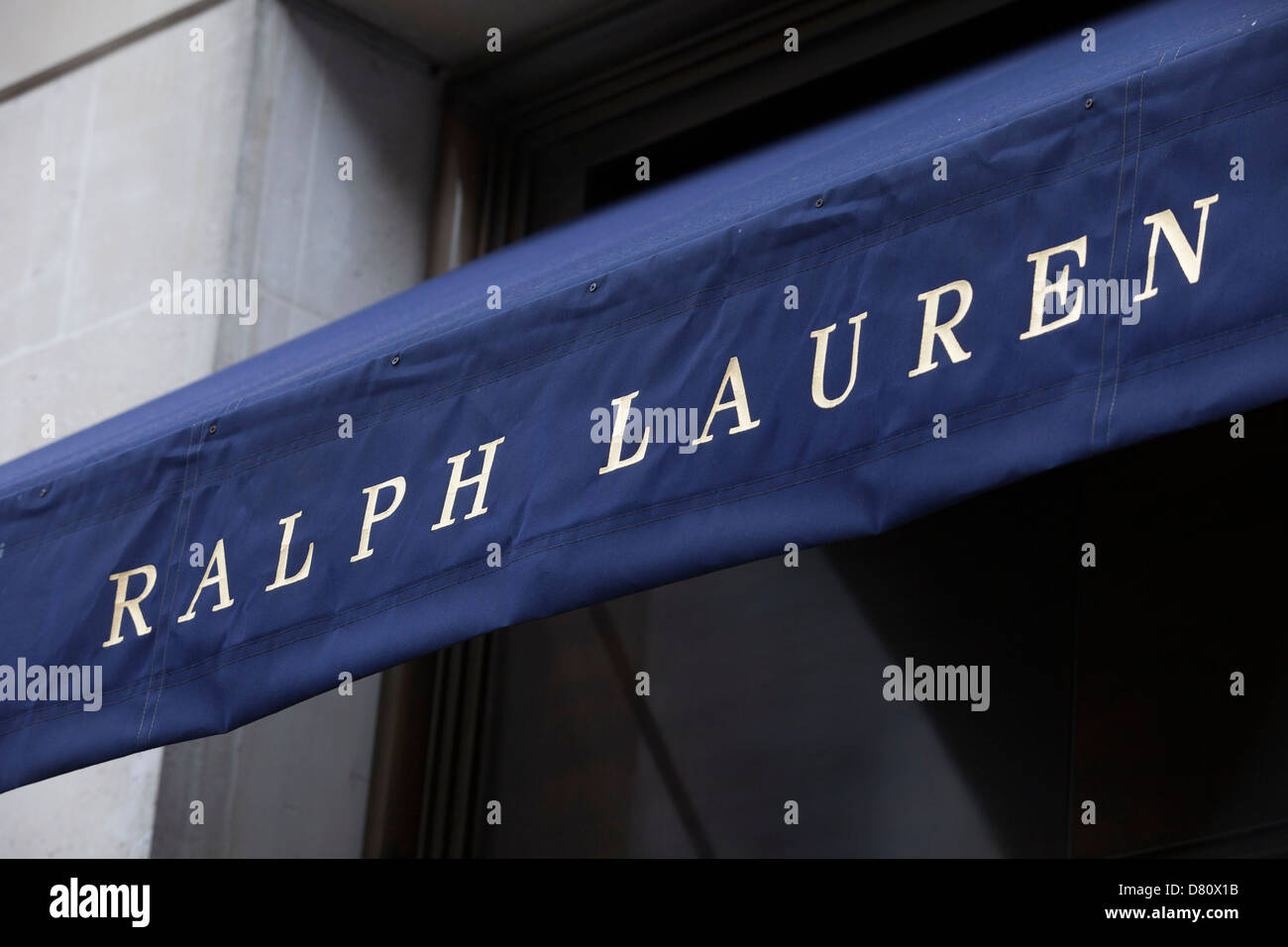 Sign for high end fashion and exclusive brand Ralph Lauren Stock Photo ...